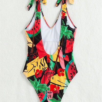 Sexy Print Swimwear Women 2023 One Piece Swimsuit Female Bat