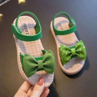 Kids Shoes Summer Sandals for Girls Bow Non-slip Soft Soled