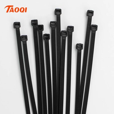 Self-locking plastic nylon tie 100PCS/bag  black Zip wraps s