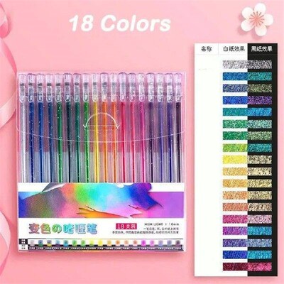 Glitter Gel Pen Set Colored Pens Set Students Marking