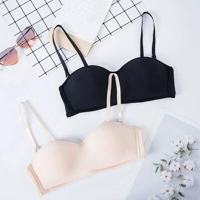 Women Invisible Bra Strapless Bralette 1/2 Cup Womens Under