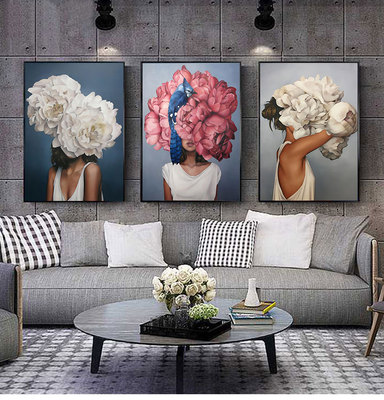Decorative Painting Living Room Home Decoration Flowers Feat