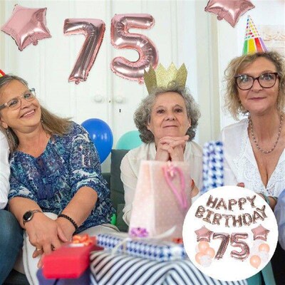 Letter 75th Birthday Decoration Happy Decorations Ornament