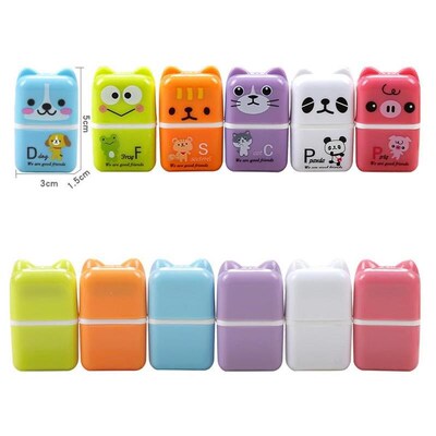 1pc Roller Eraser Cute Animal Smear Cleaning Primary School