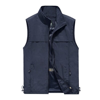 Vest Mens Outdoor Waistcoat Leisure Thin Middle-aged Photog