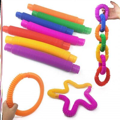 1- 5Pcs Novelty Sprng Pop Tubes Sensory Toy Sress Releve T