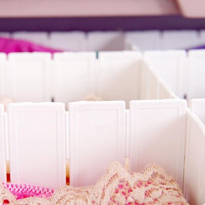 6Pcs 43*5cm plastic Adjustable Drawer Clapboard Partition Di