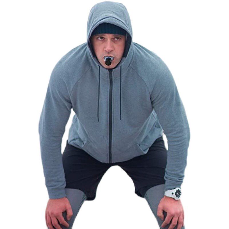 Fitness Trainer可携式肺活量腹部呼吸训练器潜水矽胶咬嘴呼吸器