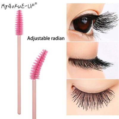 50pcs Disposable Nylon Mascara Wand Applicator Eyelash Brush