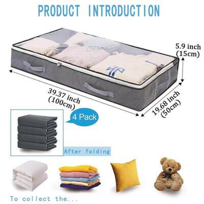 Clear bed bottom storage box Dust storage bag for clothes