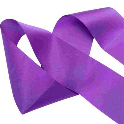 DIY Blank Ceremonial Shoulder Strap Purple Satin Sash