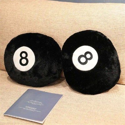 35/50CM Simulation Billiards 8 Ball Plush Pillow Stuffed