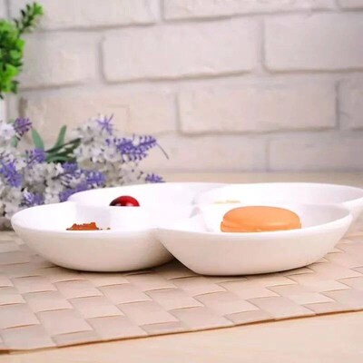Divided Plate Multi Functional Ceramic Dining Plate Fruit Sn