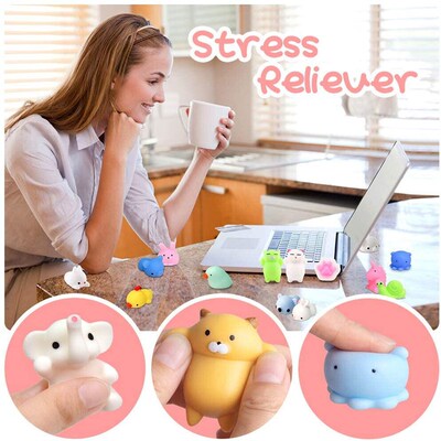 10Pcs/set Mochi Squishy Toys Mini Squishies Kawaii Animal Sq
