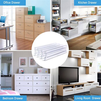 Drawer Dividers Organizers 4 Pack, Adjustable 8cm High Expan
