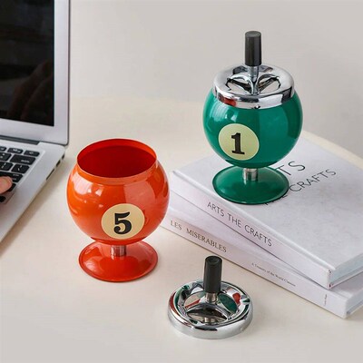 Home Decoration Crafts Metal Billiards Ashtray Creative Offi