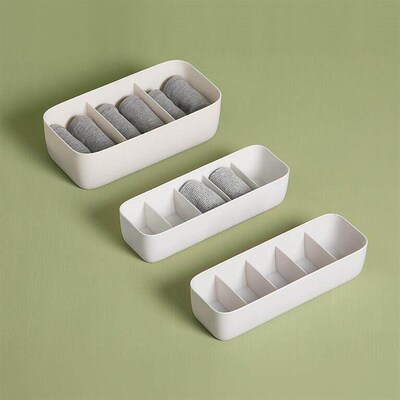 Five-Compartment Sock Organizer for Home Bedrooms, Stackable