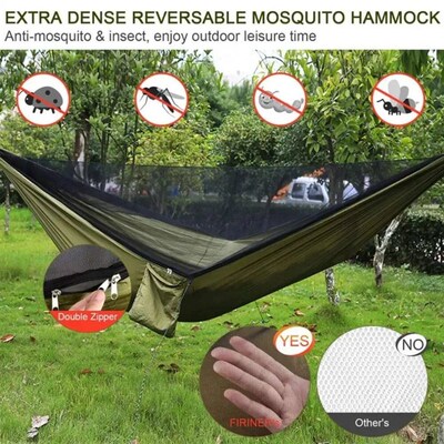 Outdoor Camping Hammock With Mosquito Net Lightweight Hangin