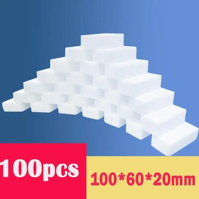 100pcs/Lot Magic Sponge Eraser White Melamine Sponge for Dis