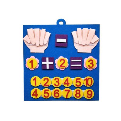 Felt Montessor Math Toy Chldren Fnger Numbers Toys Kds E