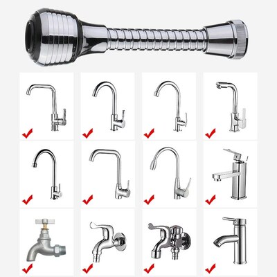 Kitchen Gadgets 2 Modes 360 Rotatable Bubbler High Pressure