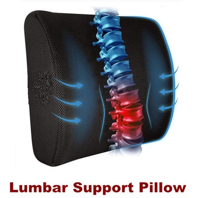Lumbar Support Pillow For Office Chair Car Seat Back Cushion