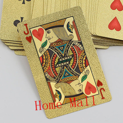 New High Grade 24K Gold Foil Poker Lattice Grid Pattern Play