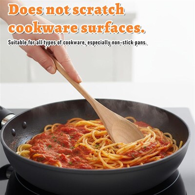 Long Handle Wooden Mixing Spoon Cooking Stirring Mixing