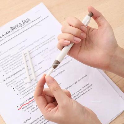 Press Retractable Pencil Eraser Correction Supplies Automati