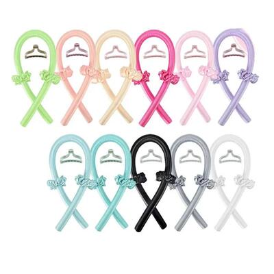Heatless Curling Rod Headband No Heat Silk Curls Ribbon Hair