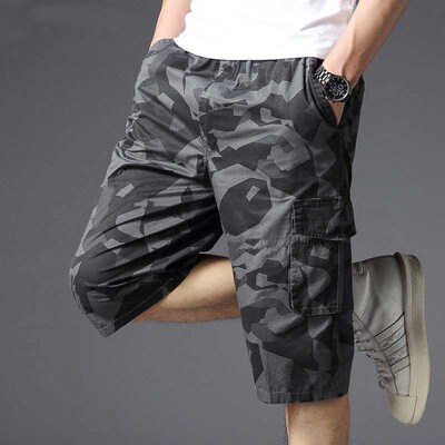 Summer Camouflage Shorts Mens Mile-age an Elerly Mens Capr