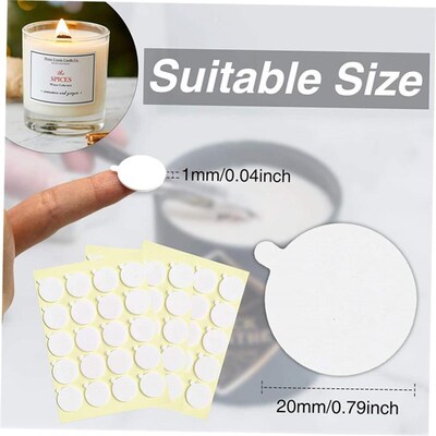 240PCS Candle Wick Stickers Heat Resistance Double-Sided 1
