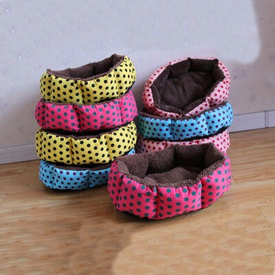 Warm Dog Bed House For small medium dogs dots  The Bed For D