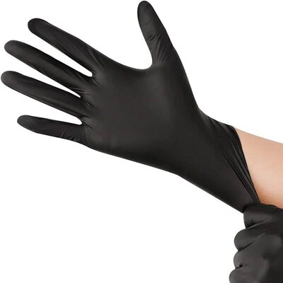 10/20/50/100PCS Black Nitrile Disposable Gloves for Work Lat