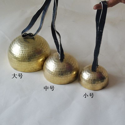 原色黄铜驼铃铜铃铛冥想手摇铃创意门铃门挂空灵禅修东巴铃隔山铃