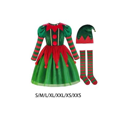 Christmas Elf Costume Cosplay Dress up Reusable Decorative O