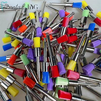 100pcs Dental Prophy Brushes Polshng Polsher Dsposable Latch
