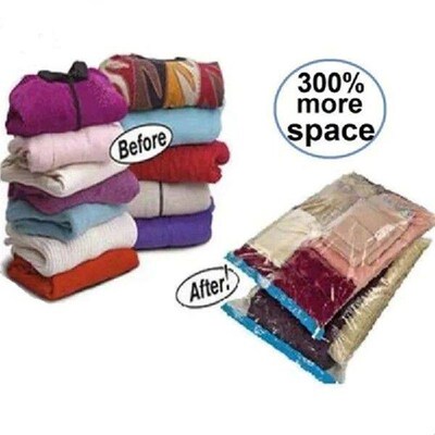 Vacuum Bag Storage Organizer Seal Compressed travel Saving