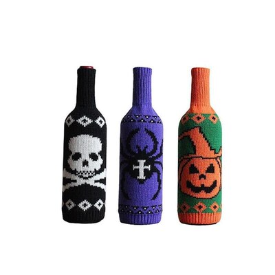 Halloween Bottle cover Skeleton Pumpkin Red wine bottle bag