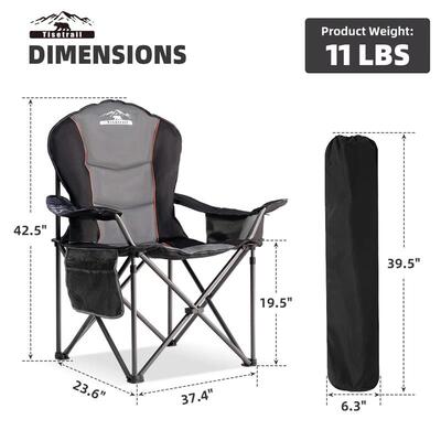 Tisetrail Oversized Camping Chair Folding Chair with Cooler