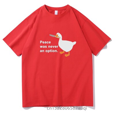Goose Peace Was Never An Option Tshirt Unisex Shrink-proof C