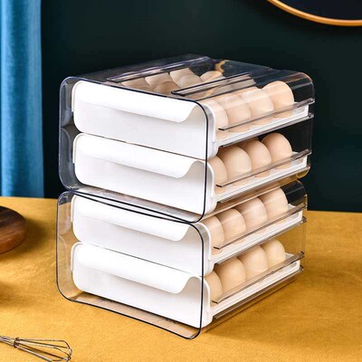 Drawer type egg box 32 double-layer finishing fresh-keeping