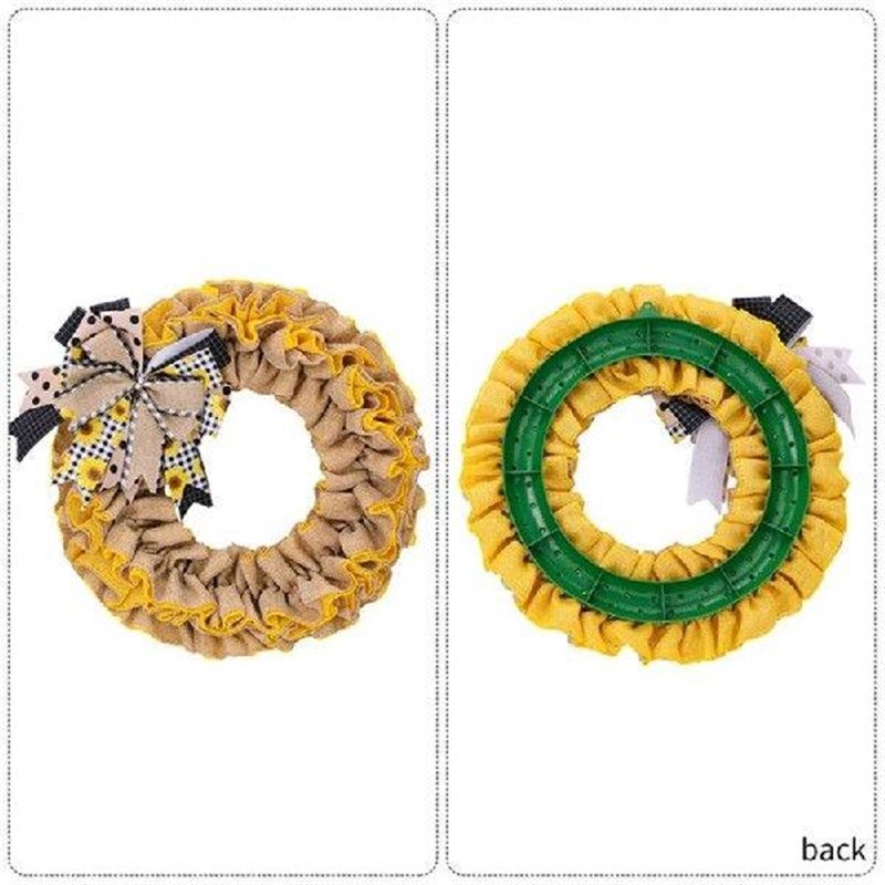 H55A Spring Summers Wreath Sunflowers Wreath Bows Wreath