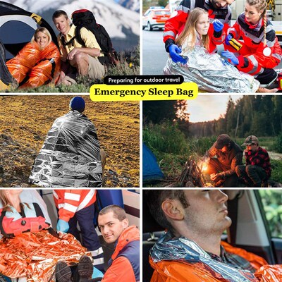 Portable Waterproof Emergency Survival Sleeping Bag Hiking C