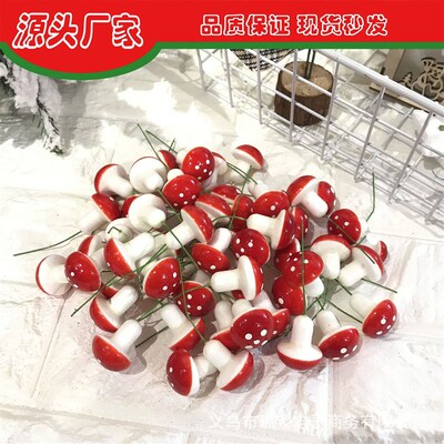 DIY simulation red mushroom moss micro landscape plant plug