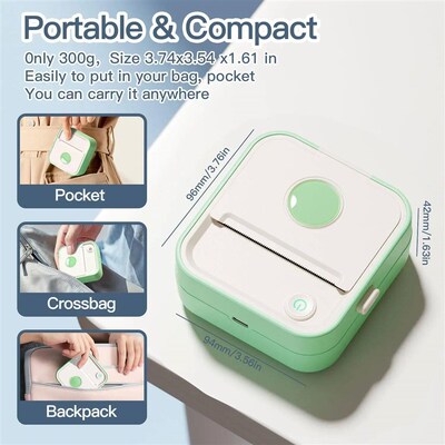 New D5 Label Printer Inkless Thermal Label Maker 12-57mm Pap