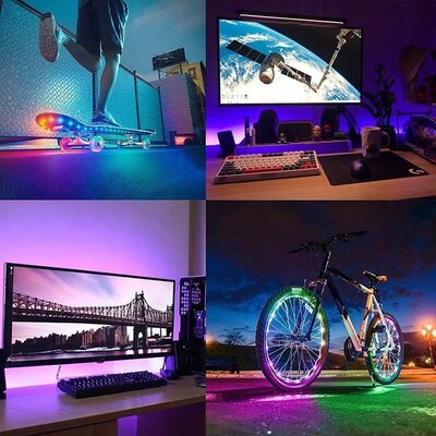 Led Light Strips Waterproof 3AA Battery LED Strip Lights for