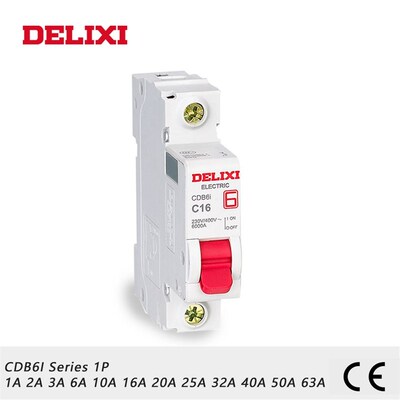 DELIXI CDB6i 1P Mini Circuit breaker 230/400V AC 1A 2A 3A 6A