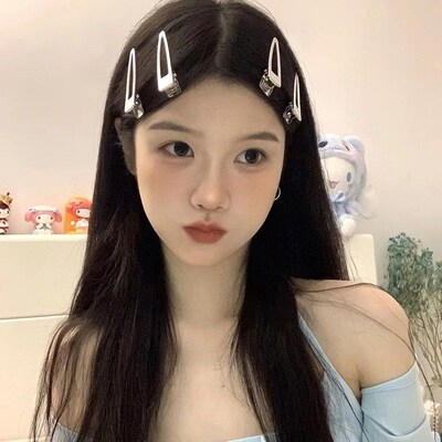 4/24Pcs Silver Y2k Hair Clips for Women Elegant Metal Duckbi