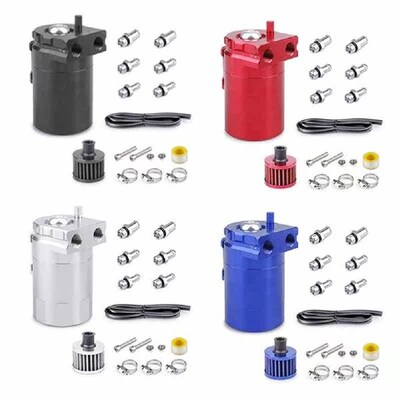 Baffled Car Oil Trap Catch Can Tank Set with Air Filter